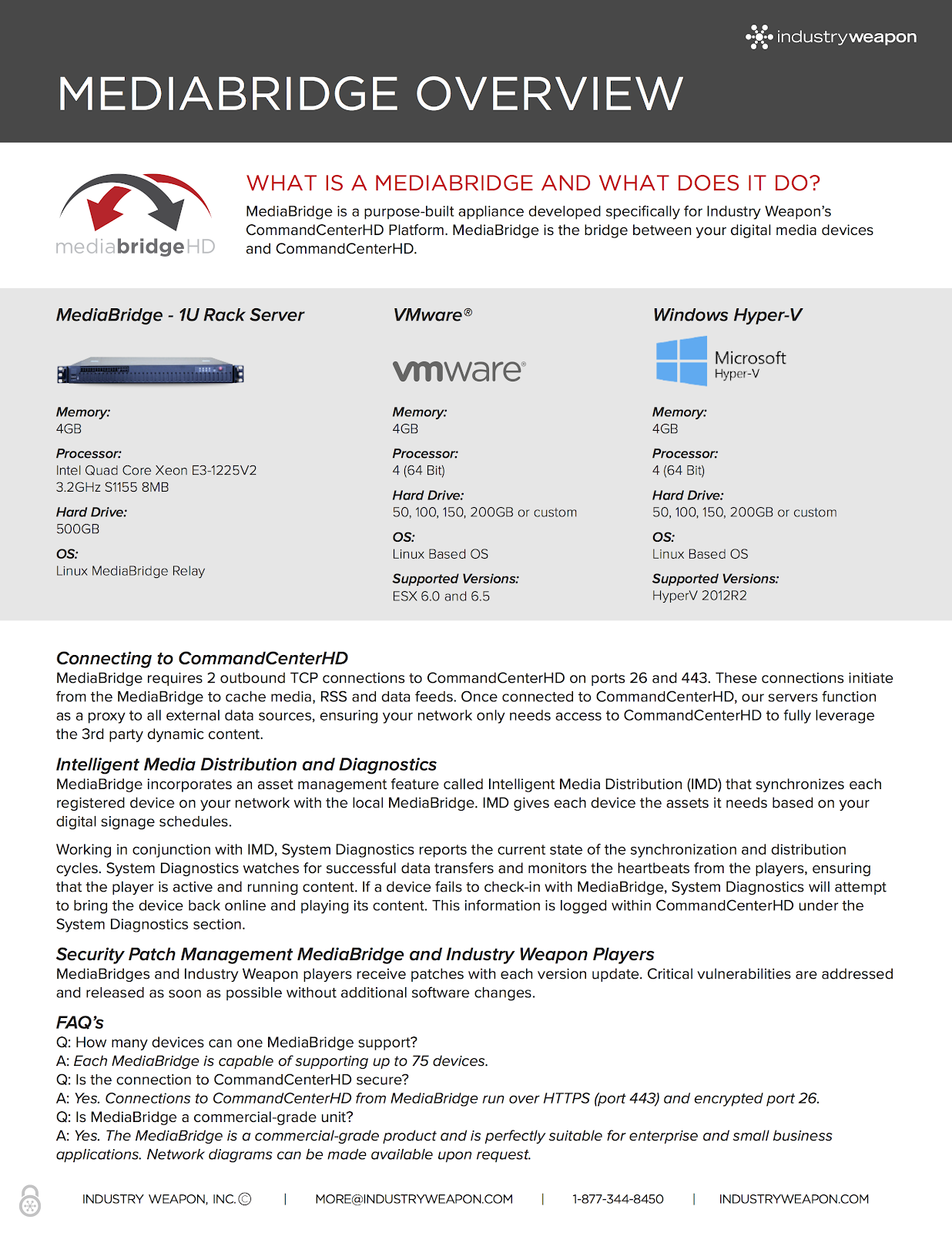 MediaBridge Overview – Industry Weapon